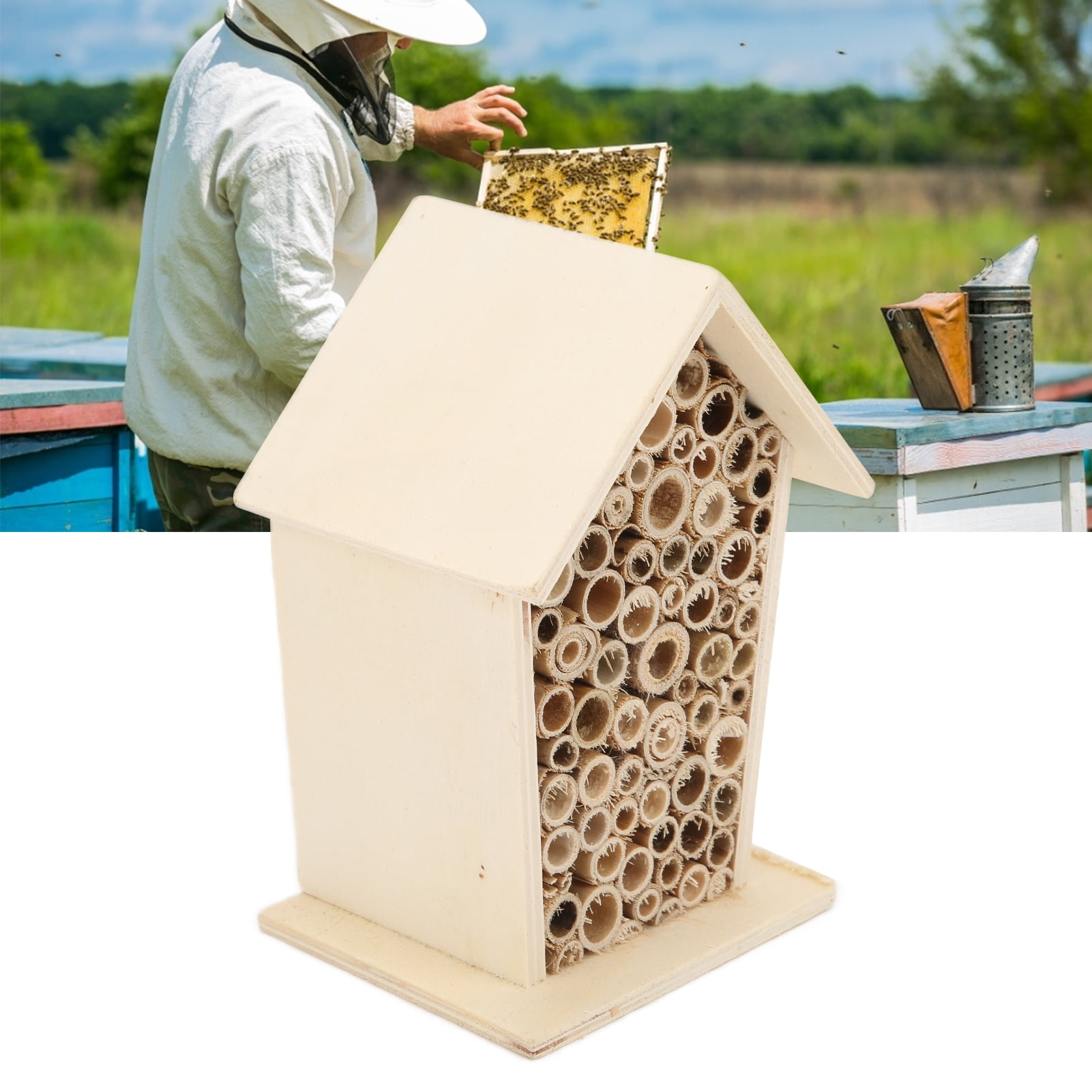 Click here for Crtynell Wooden Bee House  Hanging Bee House Durab... prices