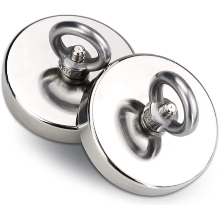 Super Strong Neodymium Fishing Magnets, 200 lbs(90 KG) Pulling Force ...
