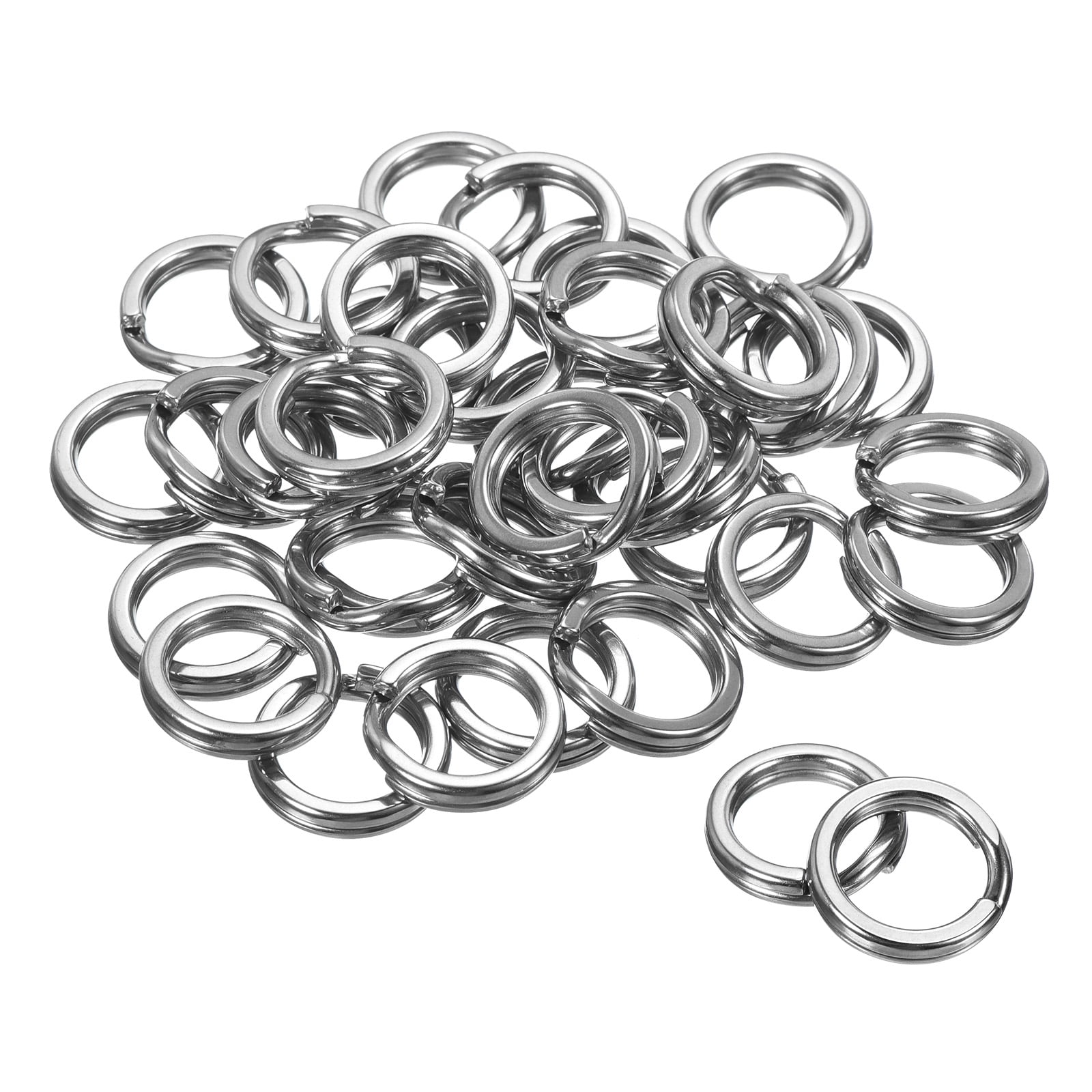 Uxcell 2.0mm x 16mm Fishing Split Rings, 100 Pack 304 Stainless Steel ...
