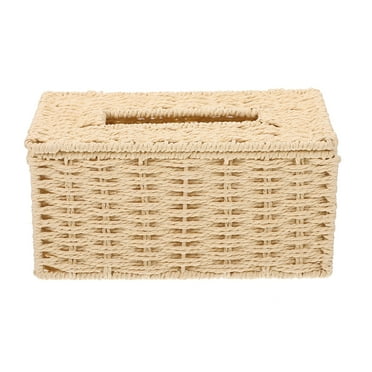Rectangular Woven Tissue Box Cover,Decorative Seagrass Wicker Tissue ...