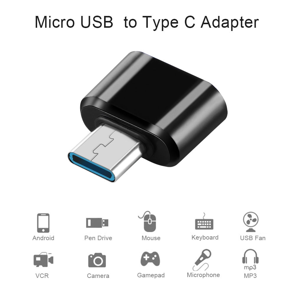 Worallymy Micro USB Adapter Micro Converter Type C Adapter Mini Socket ...