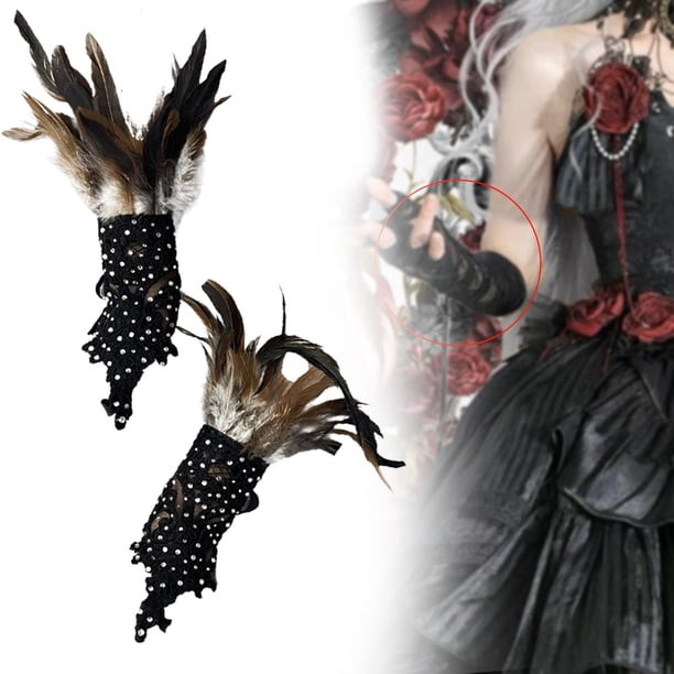 Guantes góticos Fernando para maquillaje de Halloween y cosplay Marrón ...
