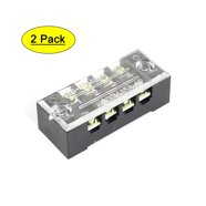 Unique Bargains 2 x 450V 1.5A 12 Way Screw Terminal Barrier Block Strip ...