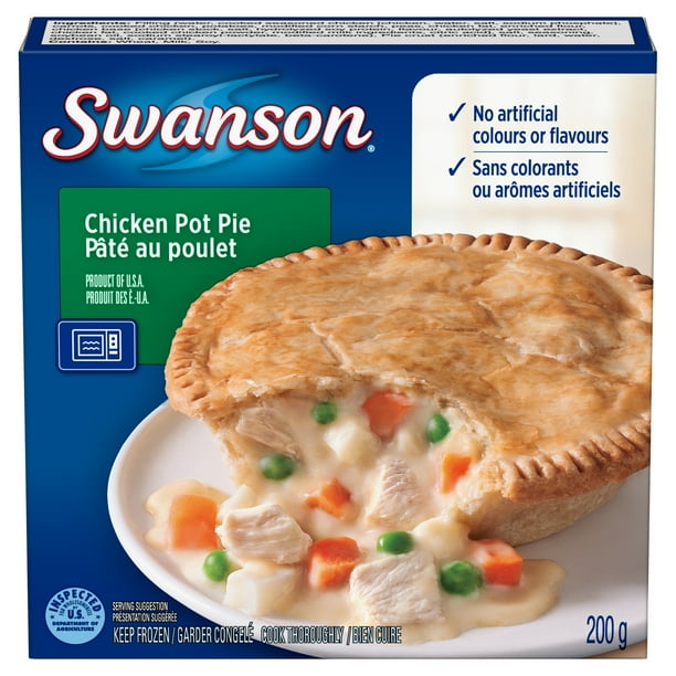 Swanson Chicken Pot Pie: flaky crust stuffed with cooked seasoned ...