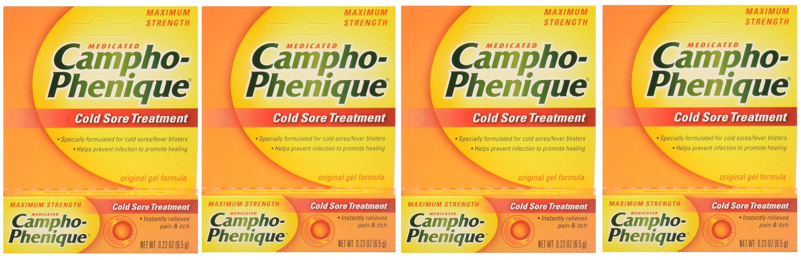 Campho-Phenique Cold Sore Treatment 0.23 oz (Pack of 4) - Walmart.com