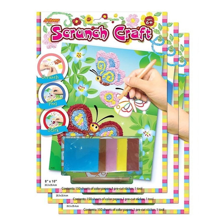ArtLover Animal-themed Scrunch Craft Activity Kits (Set of 3) - Walmart.com