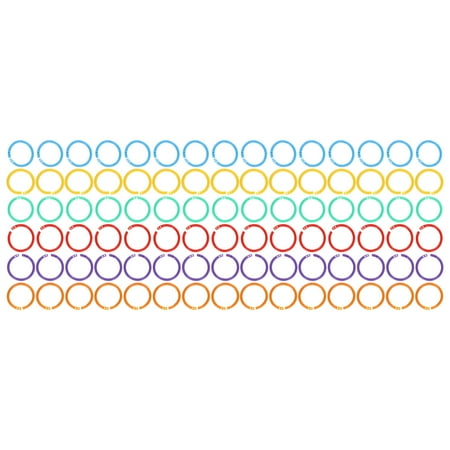 Plastic Book Rings, Long Lasting Flexible 6 Colors Loose Leaf Rings Non ...