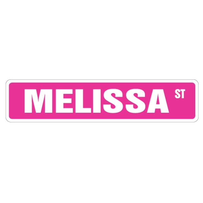 SignMission SS-Melissa 4 x 18 in. Childrens Name Room Street Sign ...