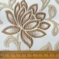 Fabric Mart Direct Brown, Cream, Ivory 100% Polyester Filament Fabric ...