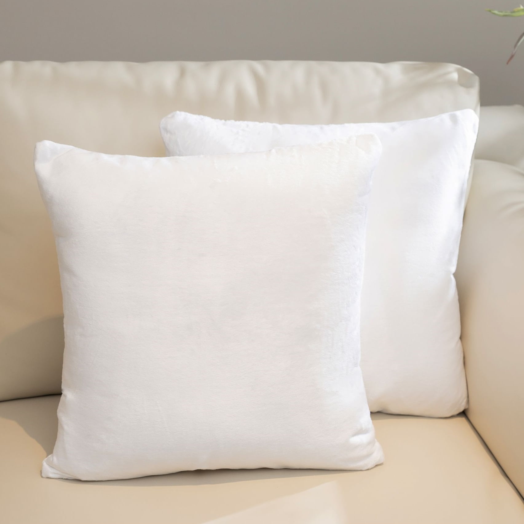 Cheer Collection Set of 2 Hollow Fiber Filled Couch Pillows, 18" x 18 ...