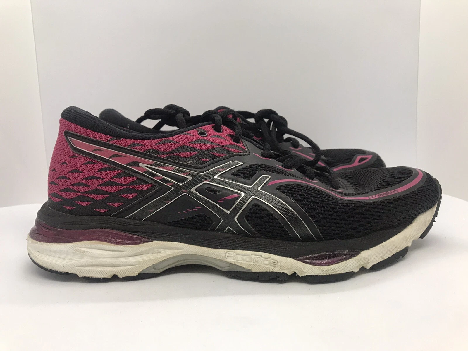 EUC Asics Gel Cumulus 19 Black/Pink Running Shoes Women's US 7.5 EUR 39 ...