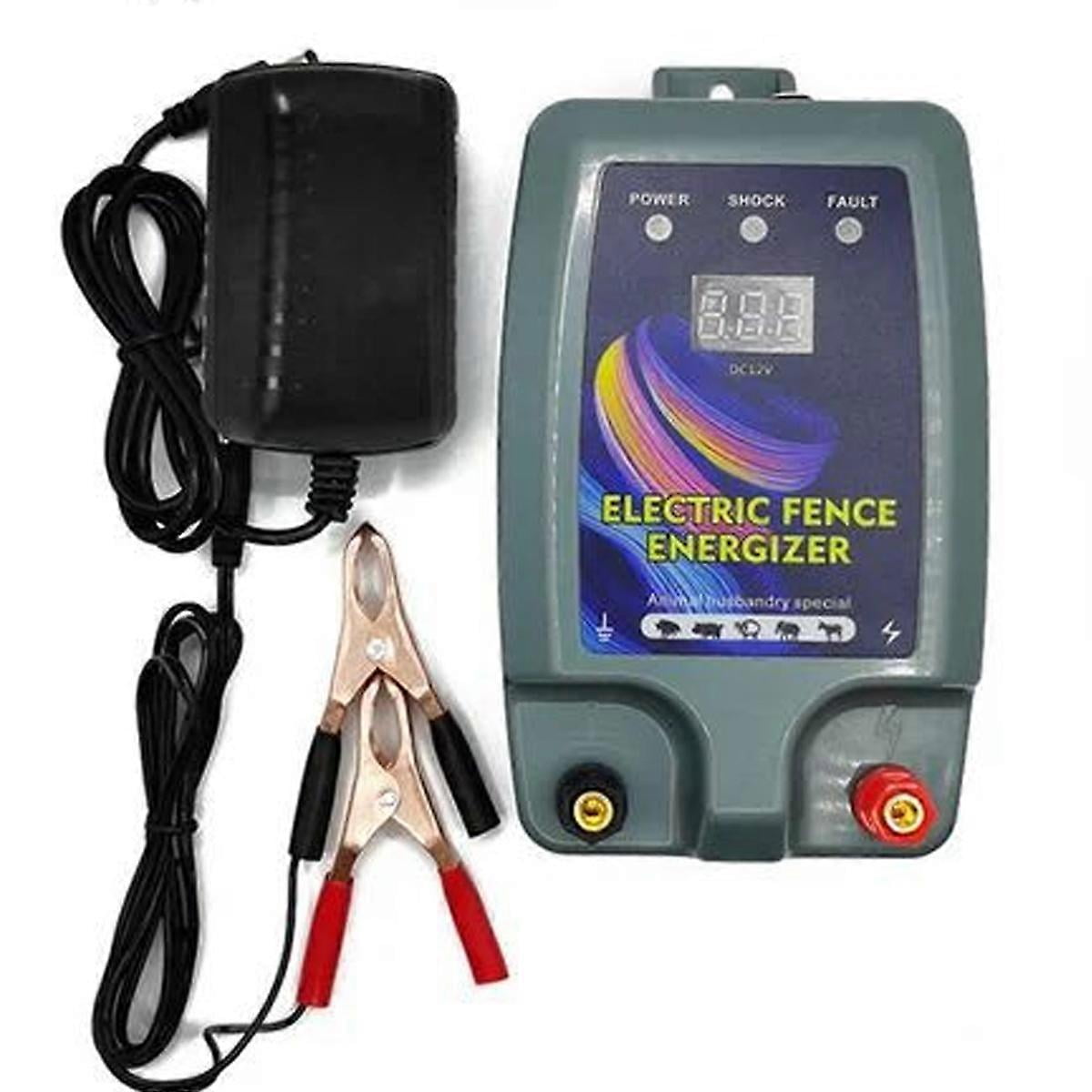 Electric Fence Energizer for Livestock Protection, Featuring Digital ...
