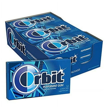 Orbit Sugar Free Gum, Peppermint, 14 Sticks, 12 ct.2 Pack Deal (24 Pack ...