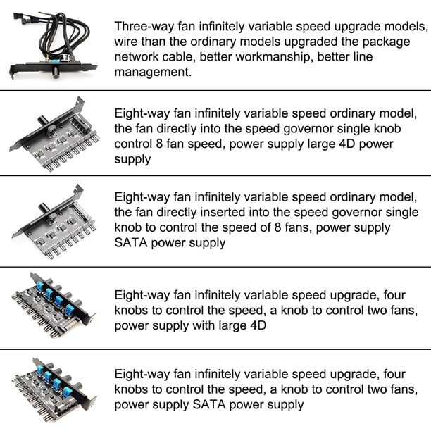 3pin/4pin Fan Hub Cooler Splitter Regulator Case Heat Dissipation ...