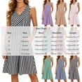 Bosfbaoi Dresses for Women Asymmetrical Striped Swing Dress Casual A ...