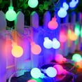 LINLIN Ball Fairy Light, 10m 80LED Crystal Ball String Lights Battery ...