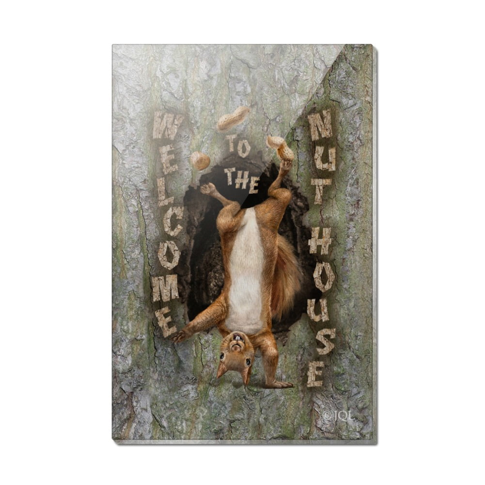 Welcome to the Nut House Squirrel Rectangle Acrylic Fridge Refrigerator ...
