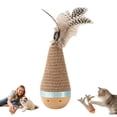 Oefntac 2026 Wooden Tumbler Cat Interactive Wobble Toy Kittens Indoor ...