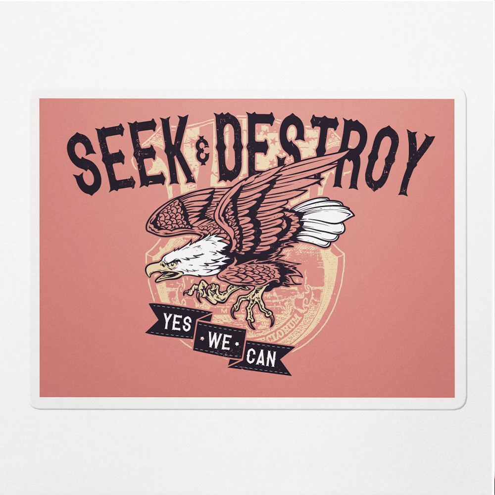 Angdest Club Decal Stickers Of Seek And Destroy Premium Indoor (No ...