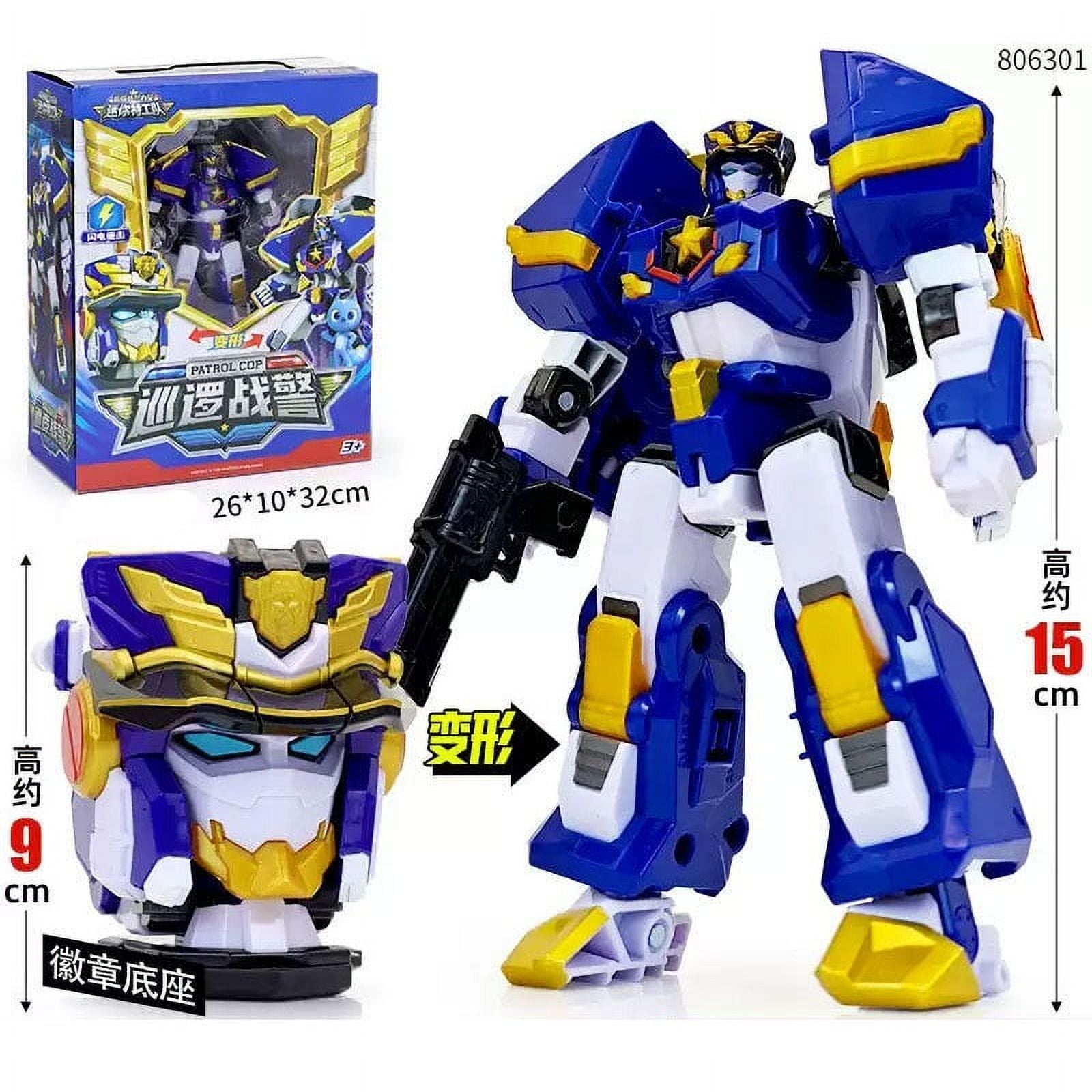 Miniforce X Super Cop Transformer Robot Head Badge, figura de acción de ...