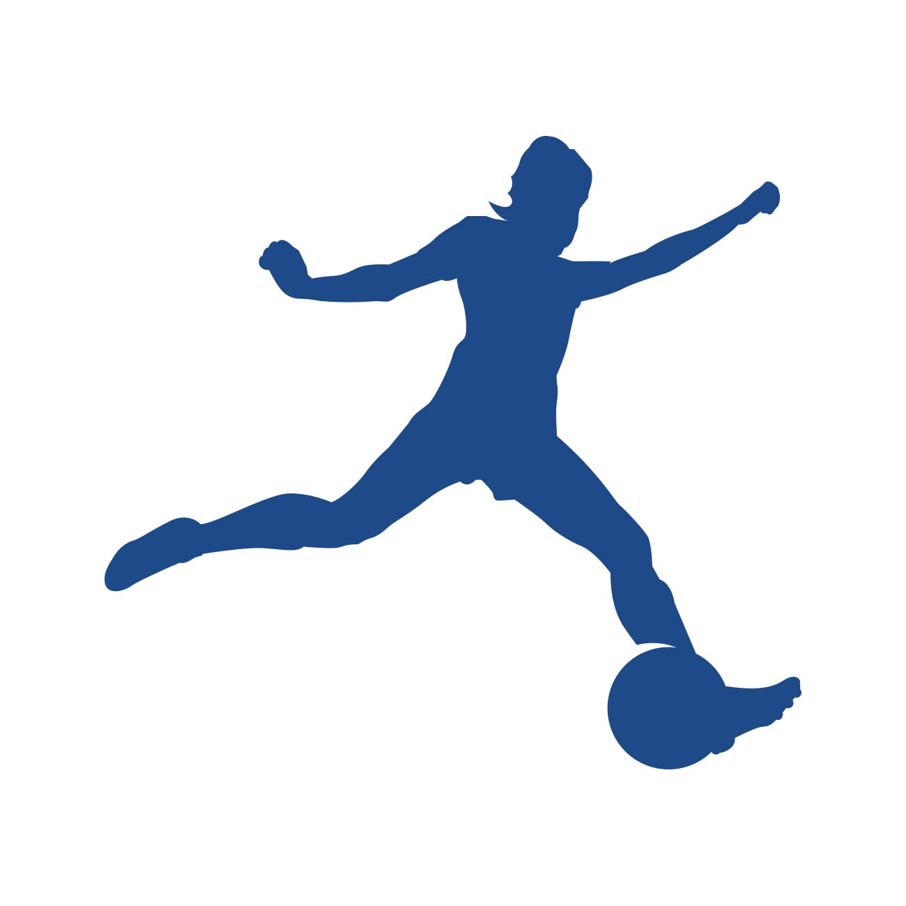 Womans Soccer Player Sticker Decal Die Cut - Self Adhesive Vinyl ...