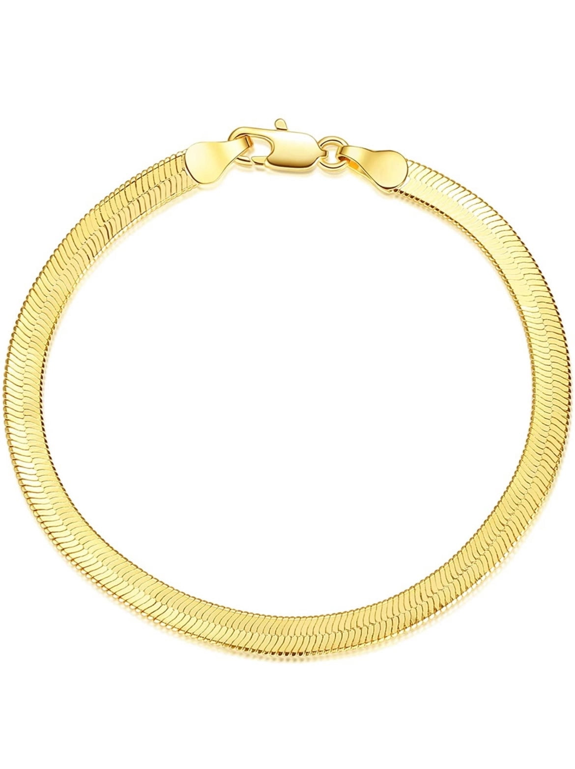 Donatello Gian, Sterling Silver Flat Snake Chain Bracelet, Solid 925 ...