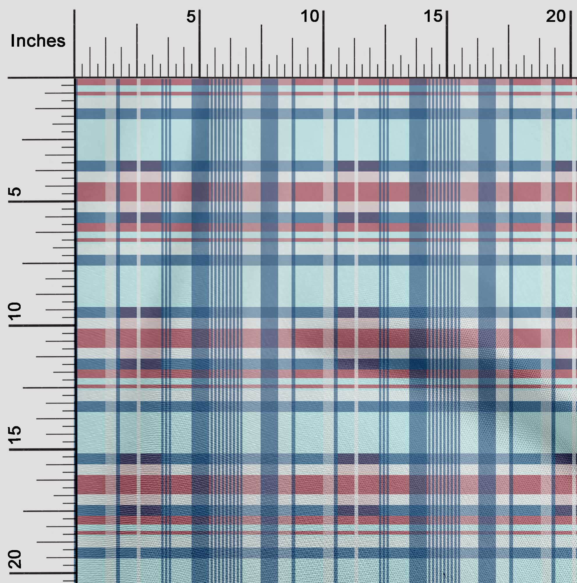 oneOone Organic Cotton Voile Fabric Madras Check Print Fabric BTY 42 ...