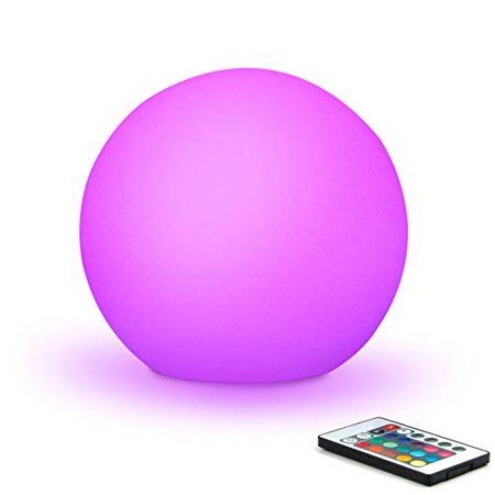 Mr.Go 6-inch RGB Color-changing LED GLOBE Orb Light w/Remote, Mood Lamp ...