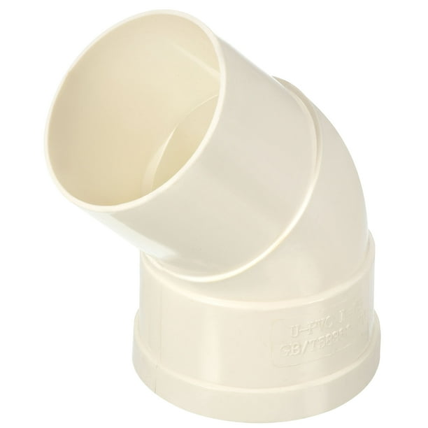 Uxcell PVC Water Pipe 45 Degree Elbow Fitting 75mm ID to 70mm OD Tube ...