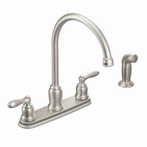 Moen CA87060 Caldwell High-Arc Stainless Kitchen Faucet with Single ...