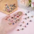 1 Set 40Pcs 10 Colors Resin Imitation Pearl Pendants Round with Dragon ...