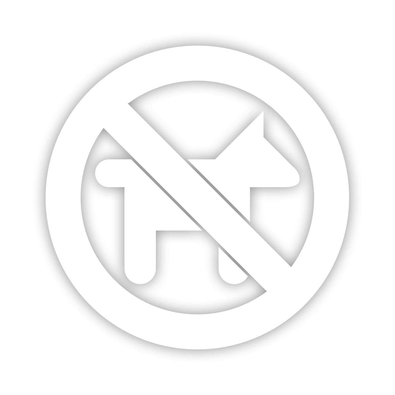 No Dogs Sticker Decal Die Cut - Self Adhesive Vinyl - Weatherproof ...