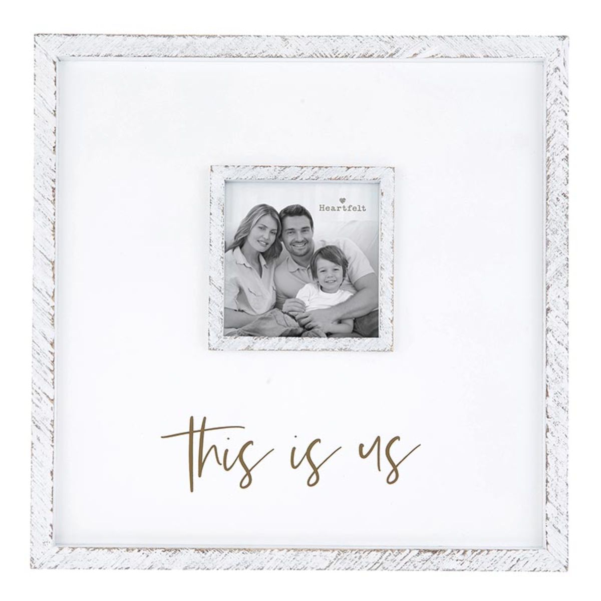 12" White Contemporary Decorative Frame with This is Us Design ...