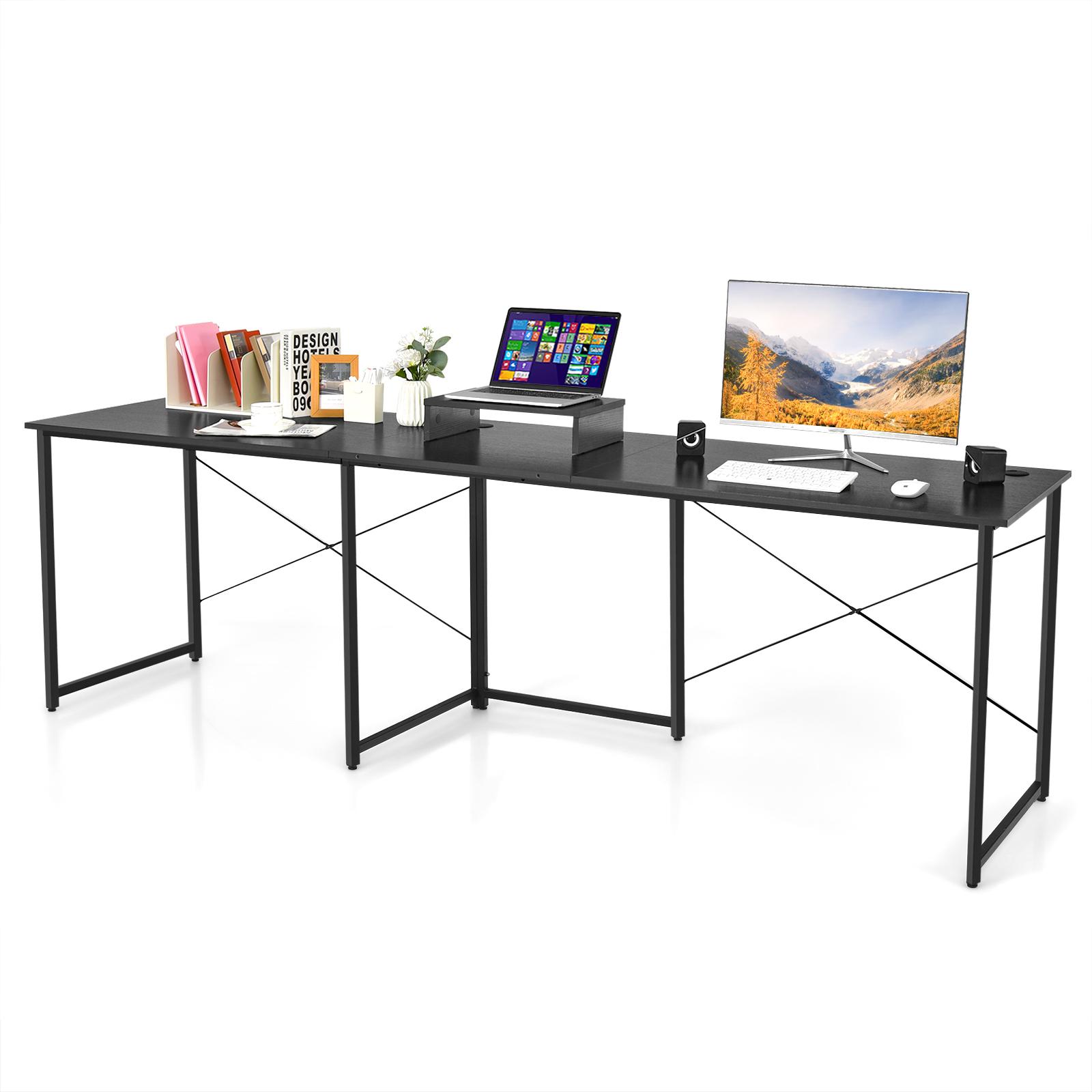 Giantex 95 Inch Reversible Corner Desk, L-Shaped Computer Desk w ...