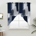 Blue Grey Graffiti Art Swag Valances for Windows 45 inches Long ...