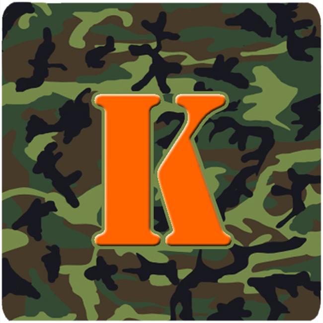 Carolines Treasures CJ1030-KFC Monogram - Camo Green Foam Coasters ...