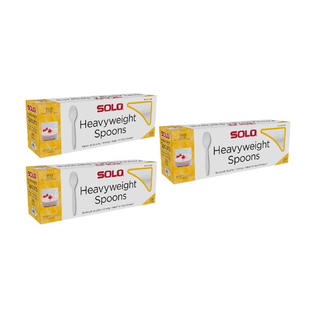 Solo Heavyweight Plastic Spoon, White, 500-count 3PK - Walmart.com