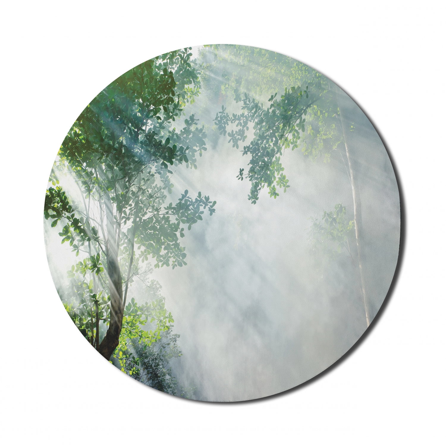 Rainforest Mouse Pad for Computers, Sunbeam Between Shadows of Trees ...