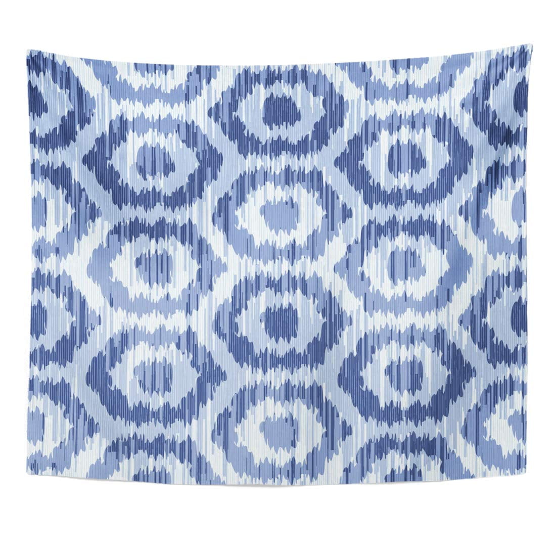 UFAEZU Bunting Accessory Ikat Indigo Hexagon Pattern All Graphic ...
