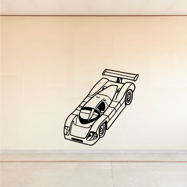 Endurance Race Car Drawing Decal - 36 Inches - Walmart.com