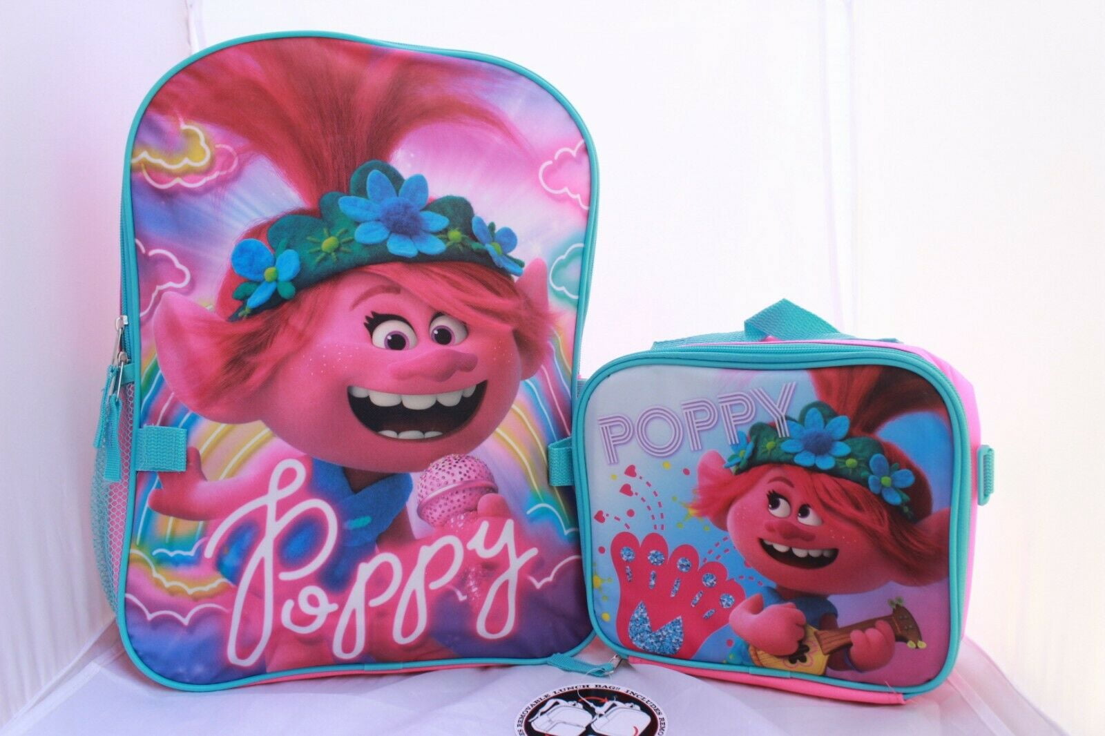 Little Girls School Backpack Lunch box Set Large Cartoon Book Bag Kids ...