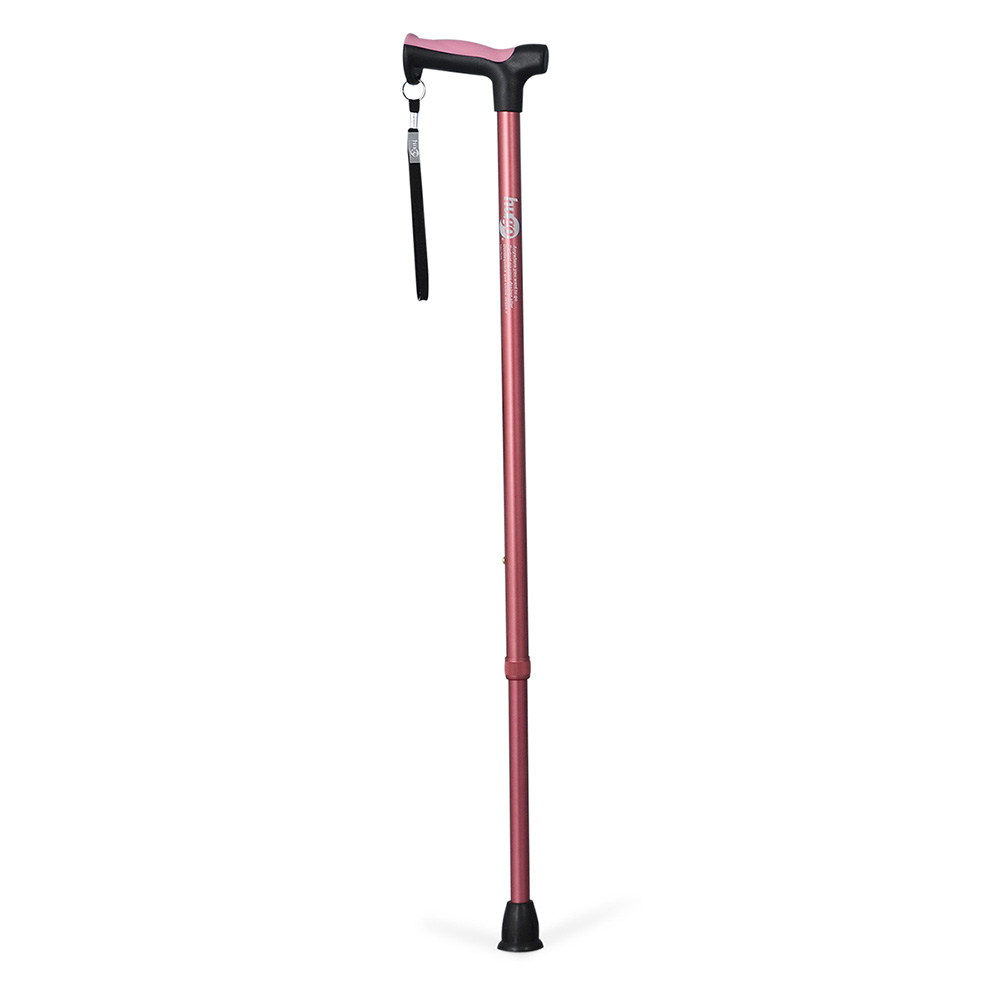 Hugo Adjustable Derby Handle Cane with Reflective Strap, Rose - Walmart.com