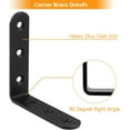 16 PCS L Shelf Brackets 4Inch, Cast Iron 4x4 Inch Heavy Duty L Shape ...