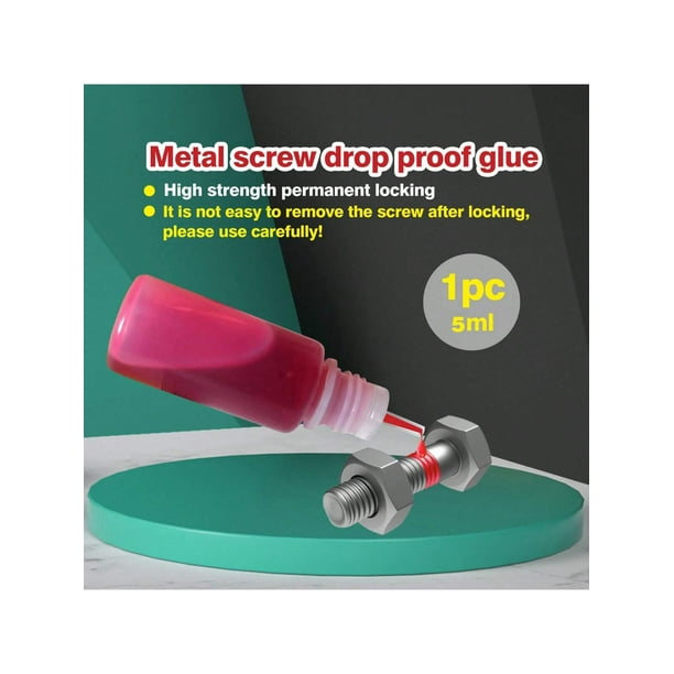 1pc Red 5ml High Strength Metal Thread Locking & Sealing Adhesive Glue ...