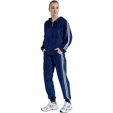 Women Tracksuit 2 Piece Outfit Fleece Jogging Suit Active Sherpa Lined ...