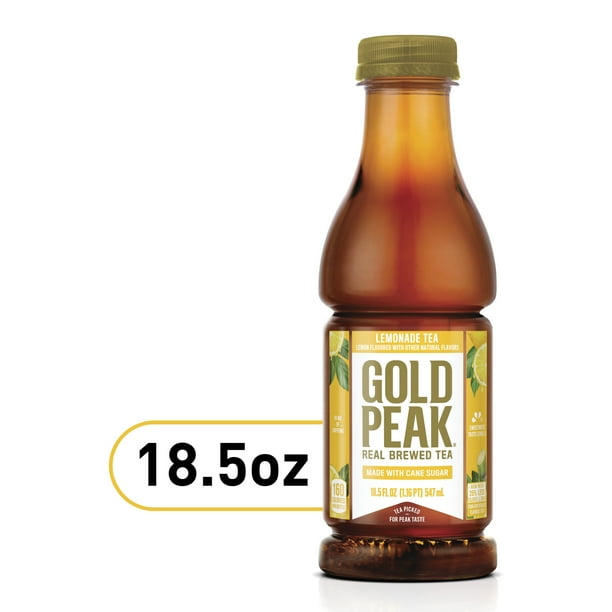 Gold Peak Lemonade Flavored Iced Tea Drink, 18.5 fl oz - Walmart.com ...