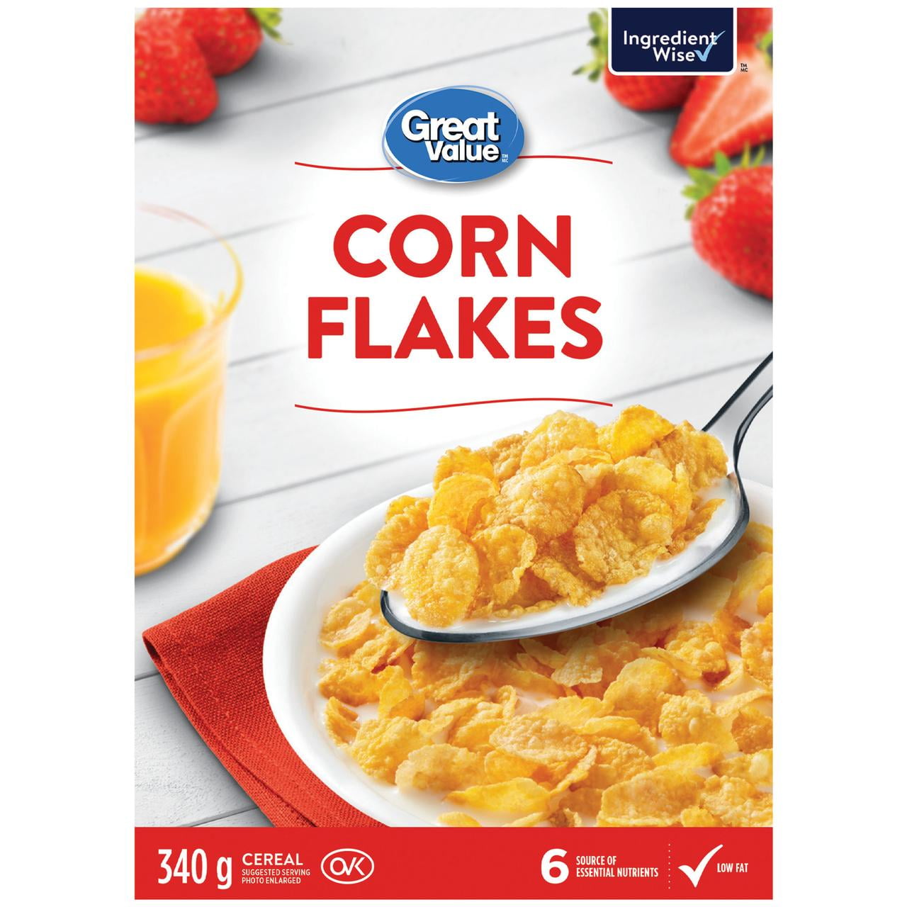 Click here for Great Value Corn Flakes Cereal 340 G prices
