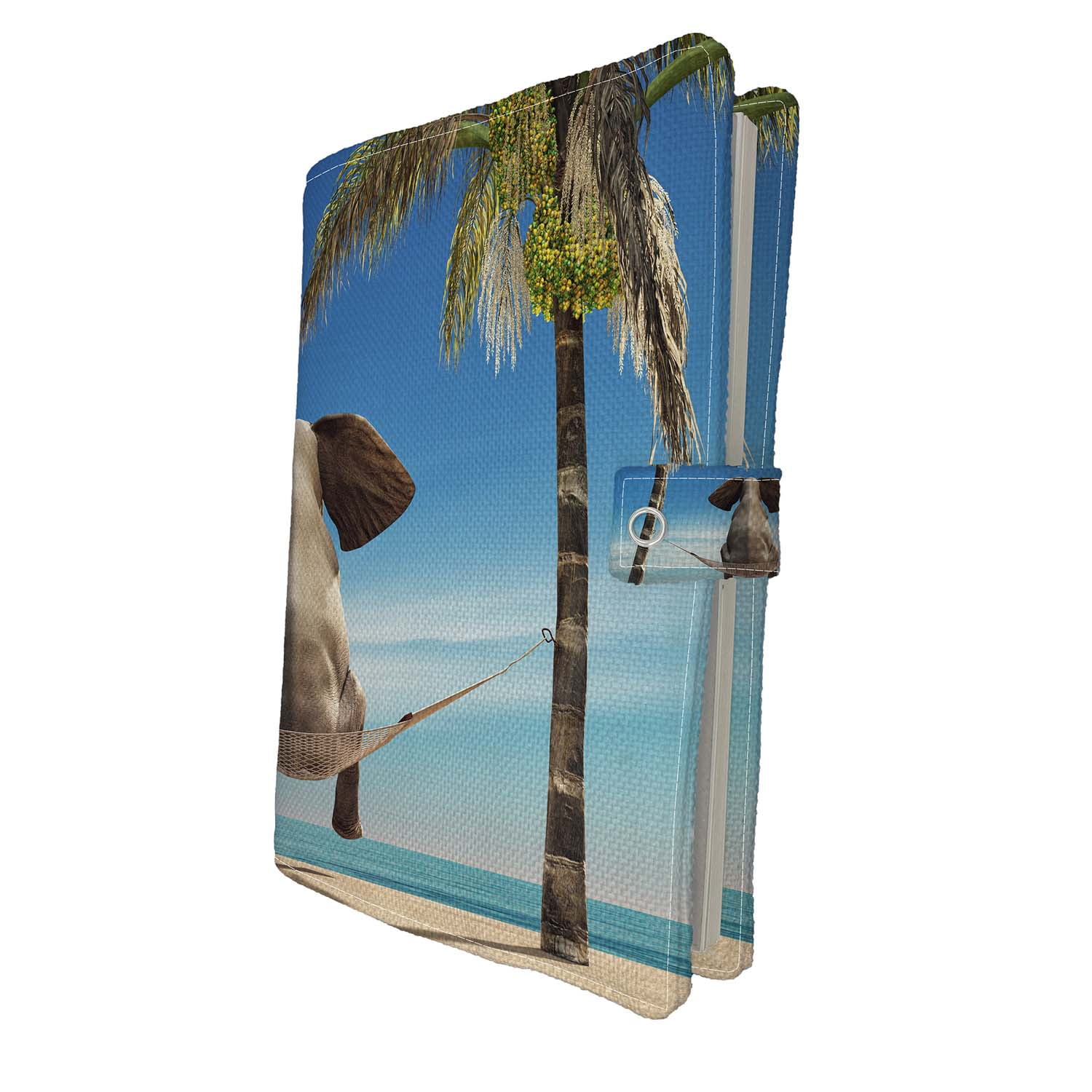 PKQWTM Elephant Hammock Beach Sea Book Cover Book Protector Book Sleeve ...