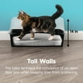 IRIS USA Extra Large Open Top Cat Litter Box with Scatter Shield ...