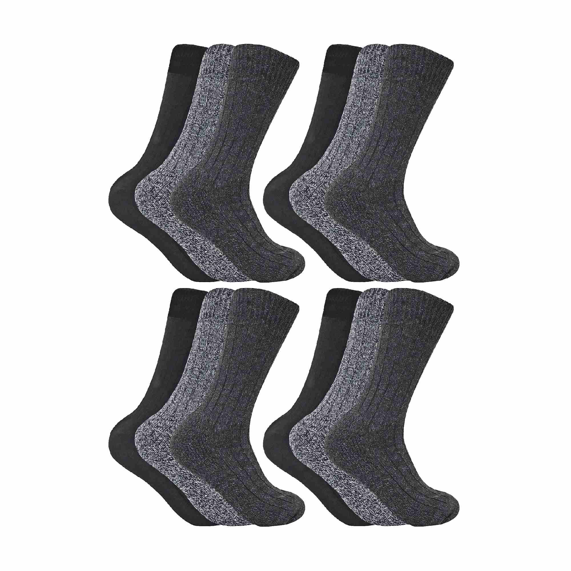 Sock Snob - 12 Pairs Mens Wool Boot Socks for Hiking - Walmart.com